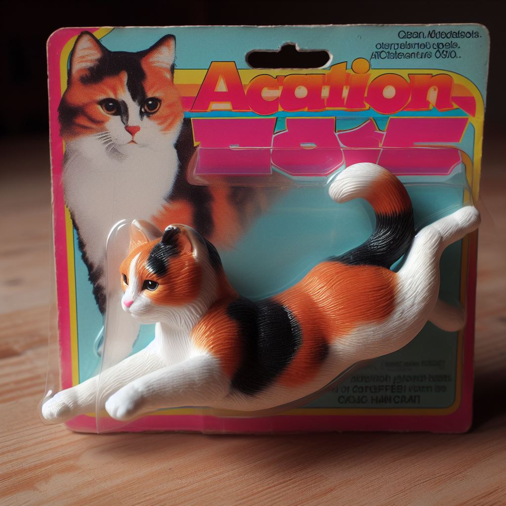 1980s vintage cat action figure